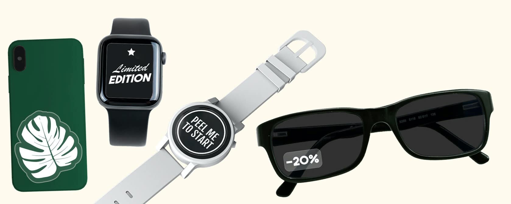 White On Clear Vinyl Stickers | Abacas Studios